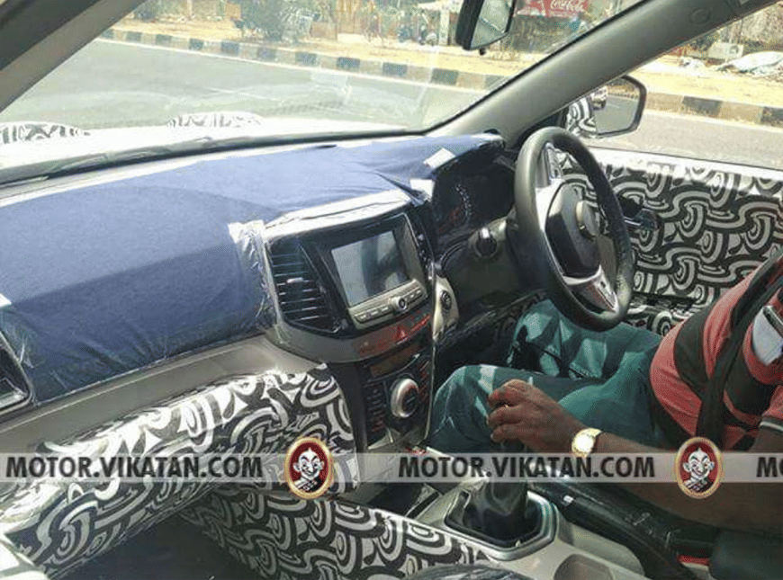 Mahindra S201 interior spied of the upcoming compact SUV - Introduction ...
