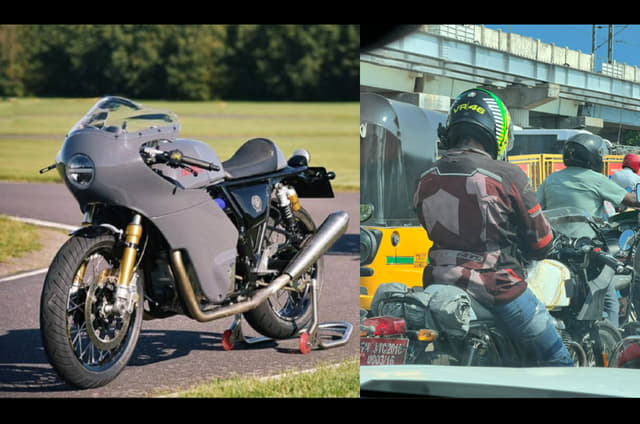 Royal Enfield Continental GT 650 bike spied with fairing, bar-end ...