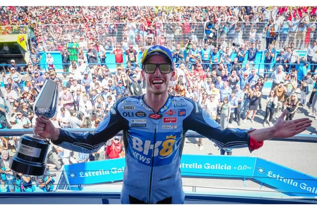2025 Spanish MotoGP: Alex Marquez takes maiden win as Marc crashes out ...