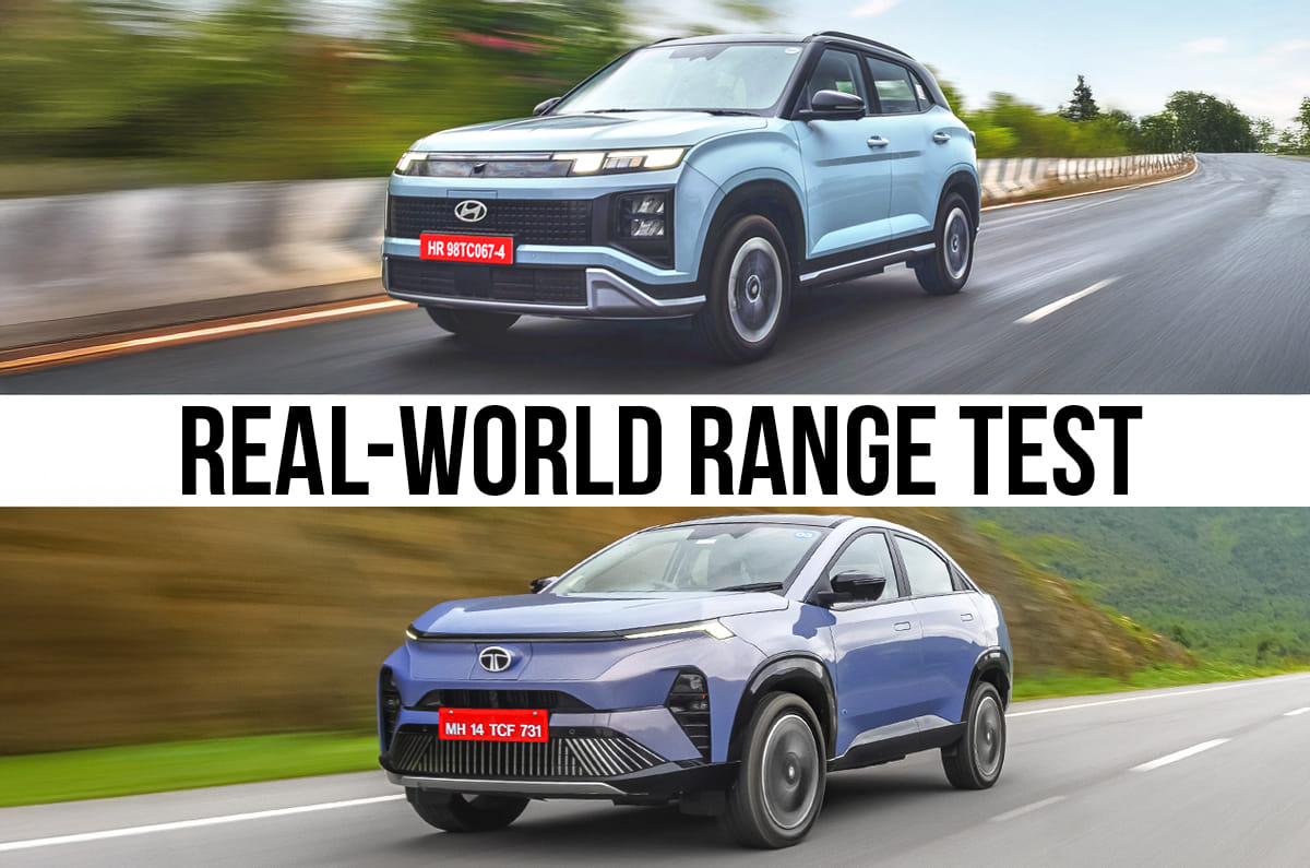 Hyundai Creta Electric vs Tata Curvv EV real world range comparison ...