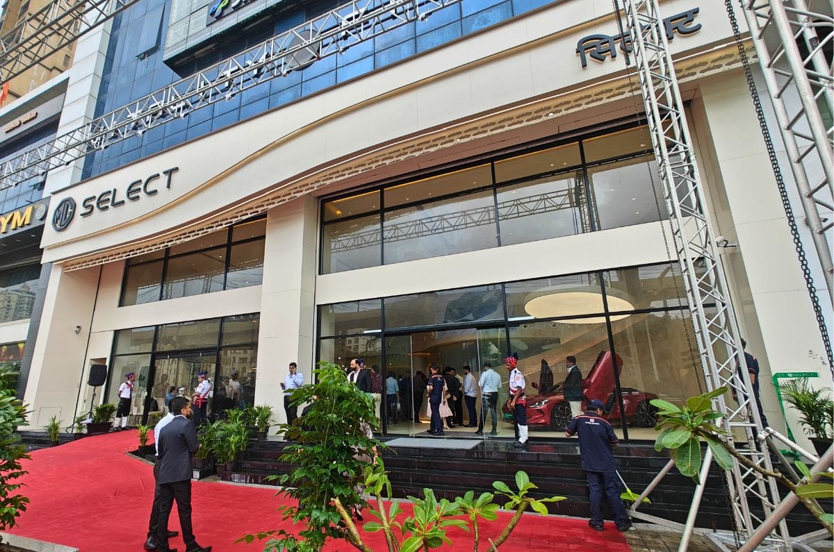 First MG Select India showroom image gallery, cyberster price ...